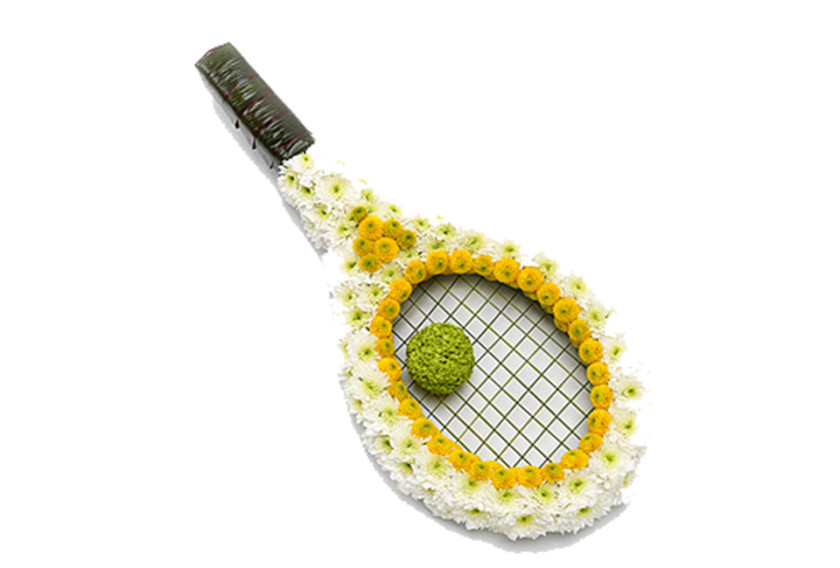 Tennis Racket Tribute | Peaches & Herbs - Flower Delivery in the North West